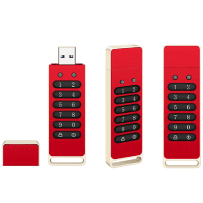 Physical Password Encrypted USB Flash Drive - Yunze
